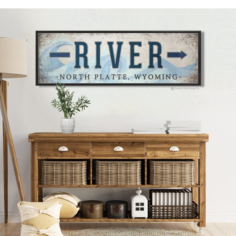River Sign - Etsy