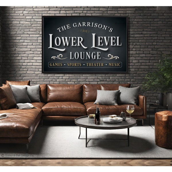 Lower Level Lounge Sign - Etsy