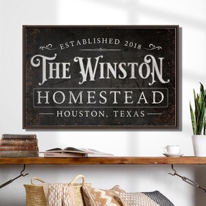 Homestead Sign Rustic Personalized Family Name Sign for Entryway ...