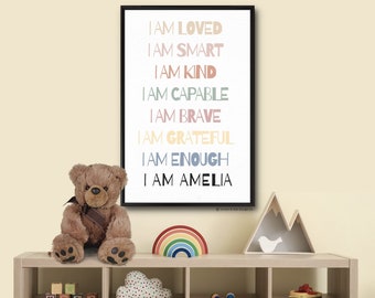 Personalized Affirmations Wall Art - Etsy