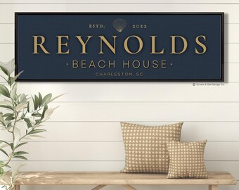 Personalized Beach House Sign Coastal Farmhouse Wall Art - Etsy