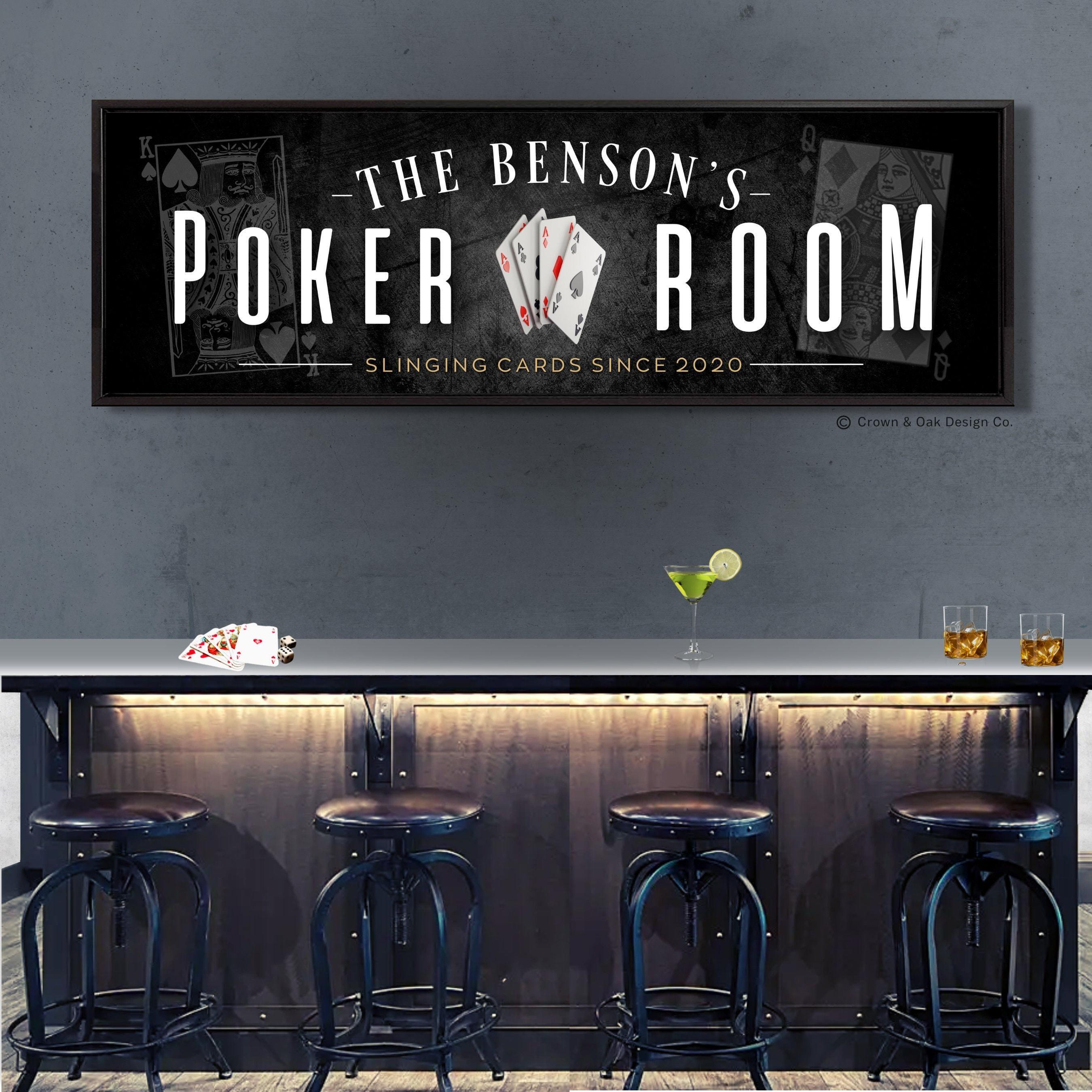 Personalized Poker Room Sign, Texas Holdem Wall Art, Game Room Signs - Etsy