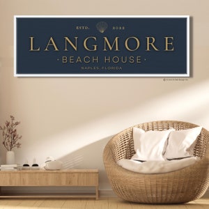 Beach House Sign Personalized Beach Home Sign Nautical Wall Decor for ...