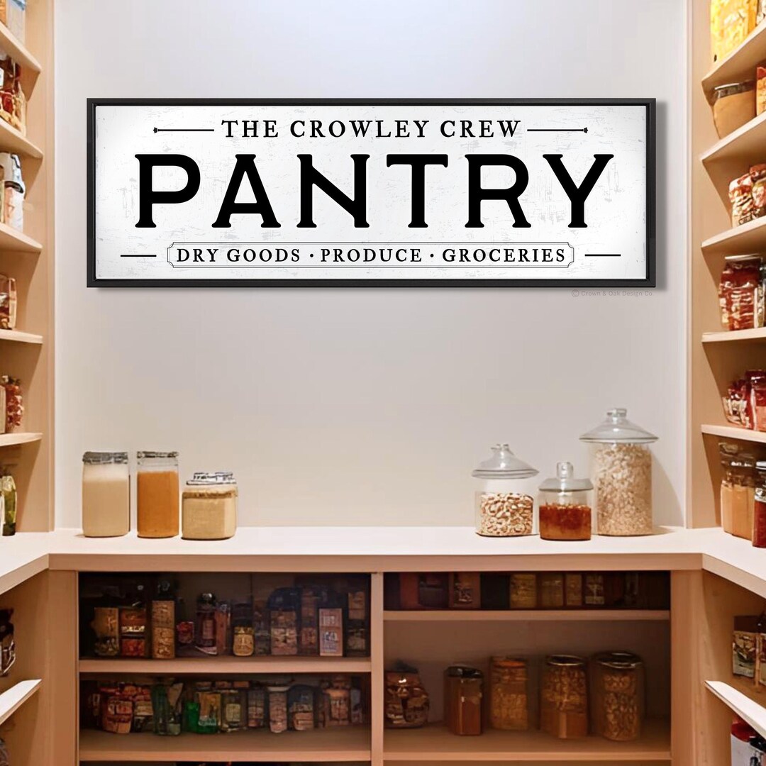 Personalized Pantry Sign, Kitchen Wall Decor, Modern Kitchen Signs - Etsy