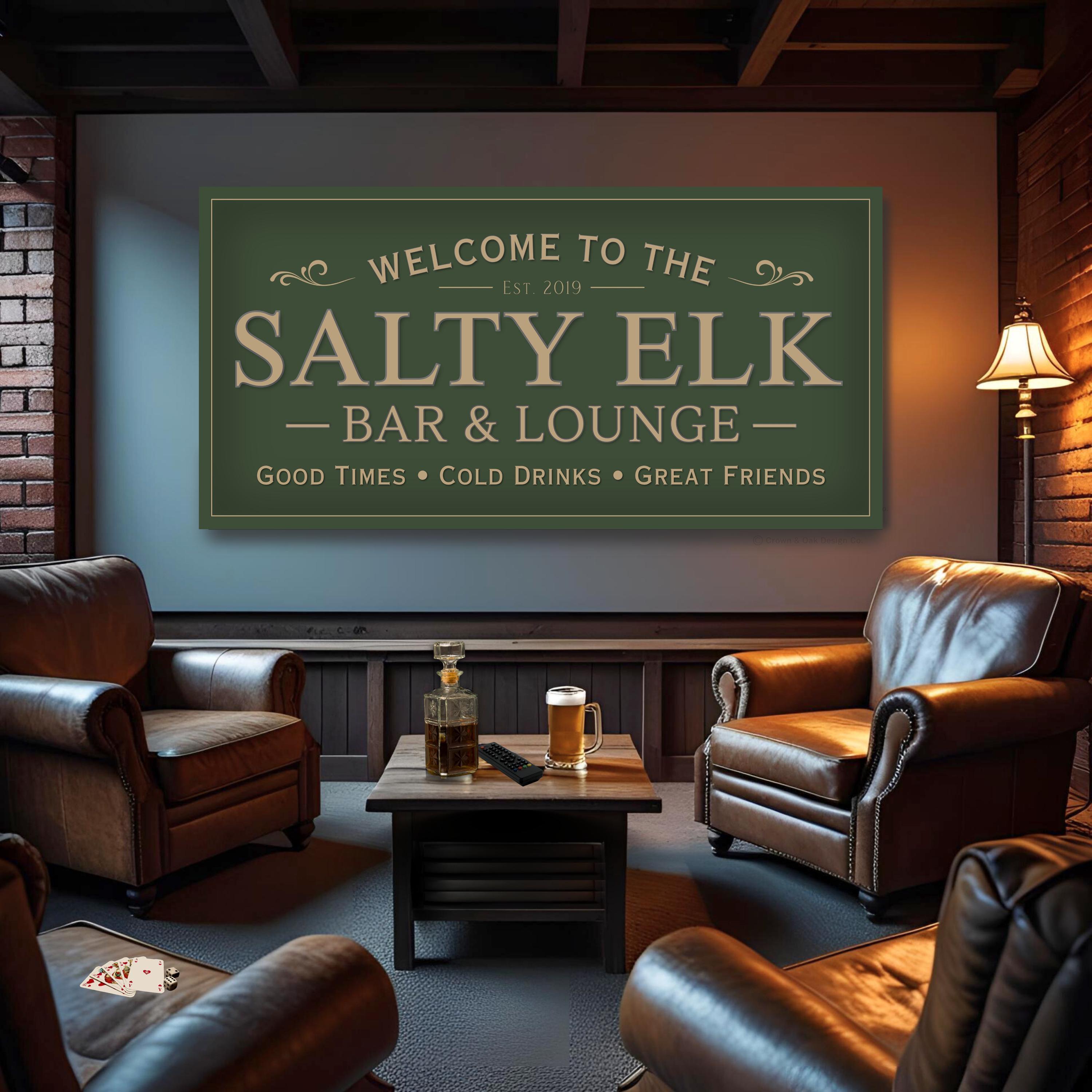 Home Bar Sign, Personalized Bar & Lounge Wall Decor, Lower Level Signs ...