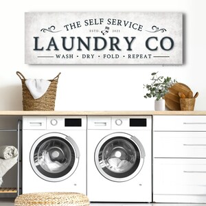 Laundry Room Sign Personalized Family Laundry Sign Modern Farmhouse ...