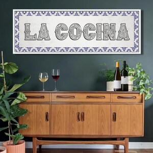 La Cocina Sign Spanish Kitchen Sign Mexican Wall Decor for Kitchen ...