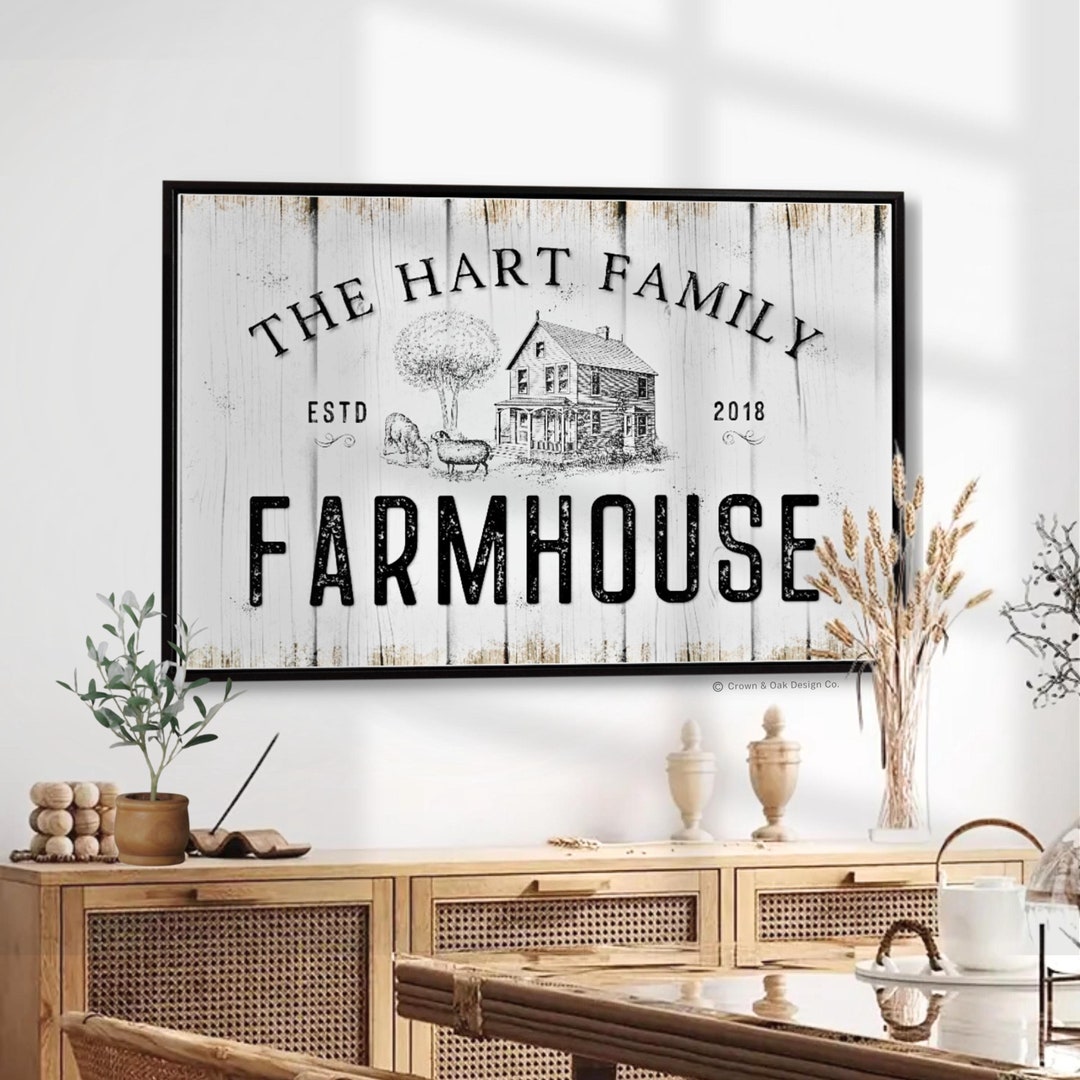 Personalized Farmhouse Name Sign Rustic Family Name Wall Decor Entryway ...