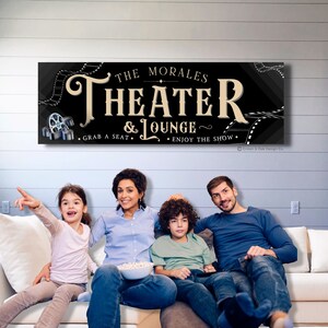 Theater Sign for Home Movie Room Home Theater and Lounge Sign ...