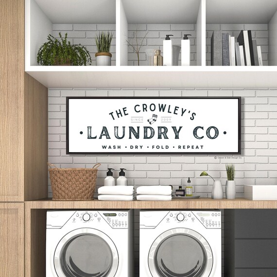 Modern Laundry Room Signs