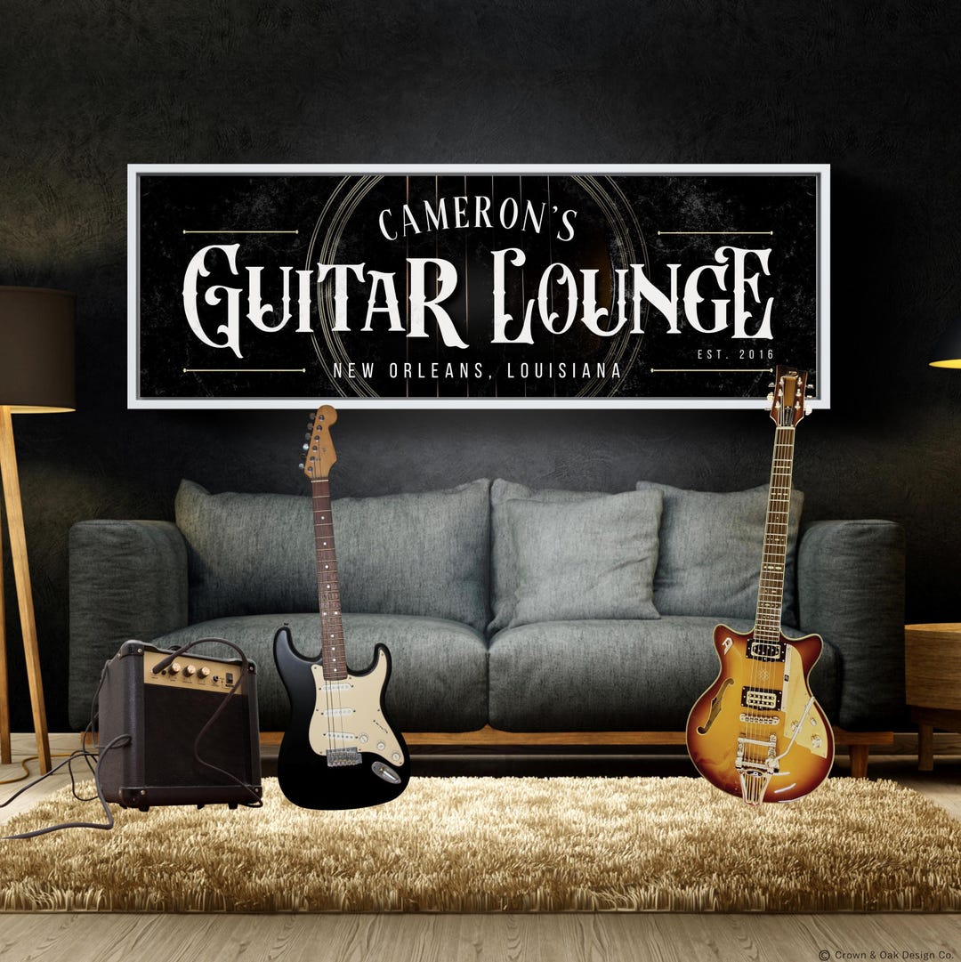 Guitar Room Sign, Music Room Wall Decor, Recording Studio Signs - Etsy