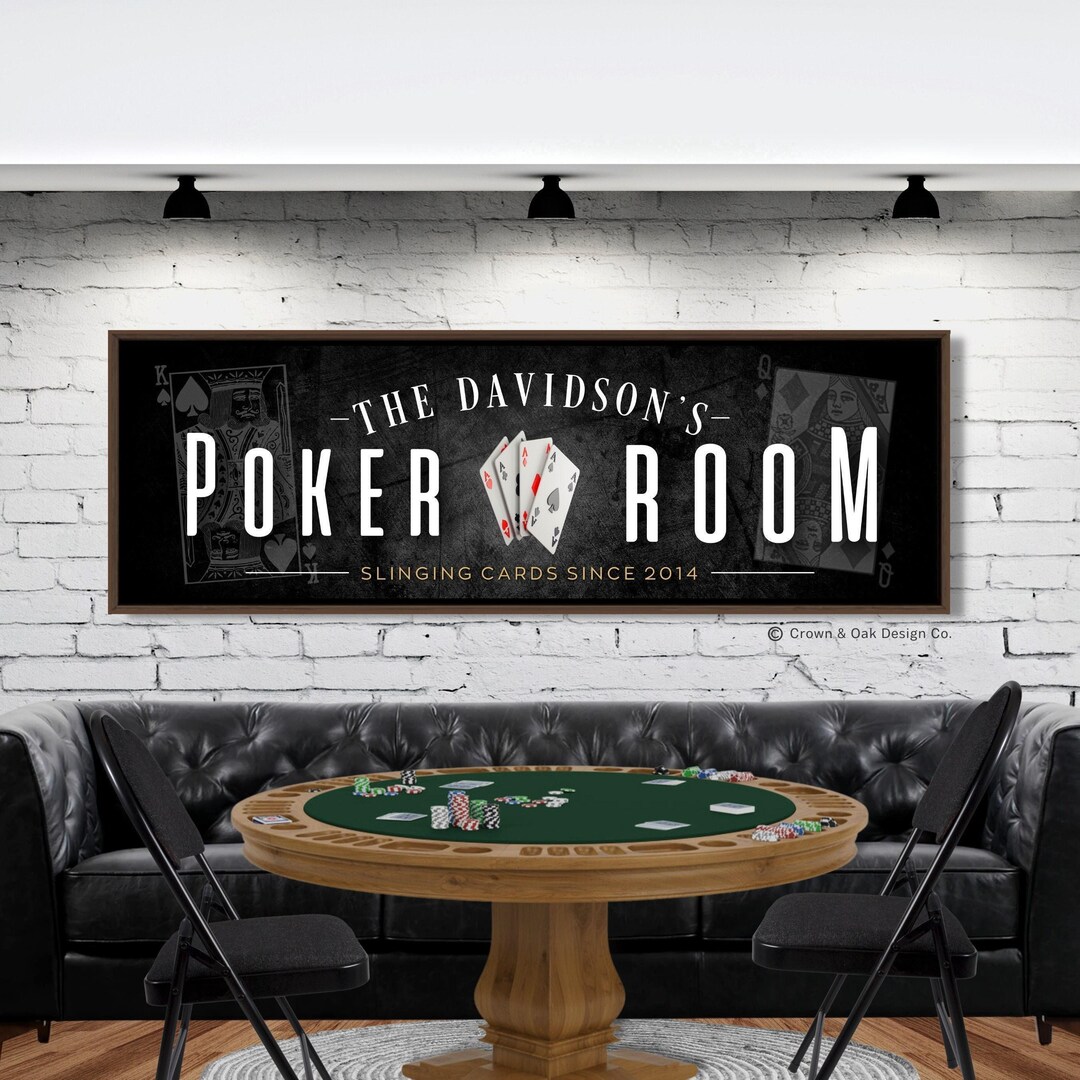 Personalized Poker Room Sign, Texas Holdem Wall Art, Game Room Signs - Etsy