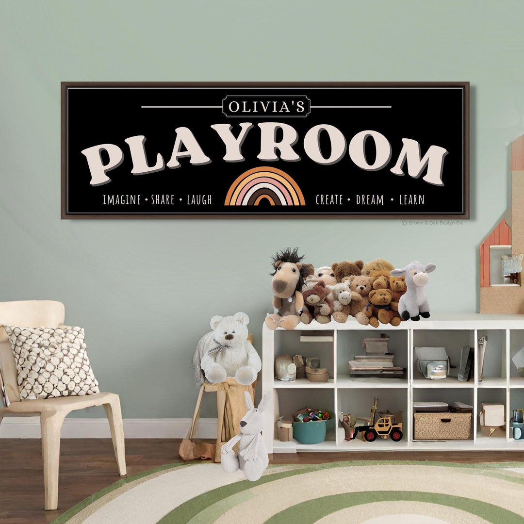 Playroom Sign Personalized Play Room Wall Decor Kids Room Play Sign ...