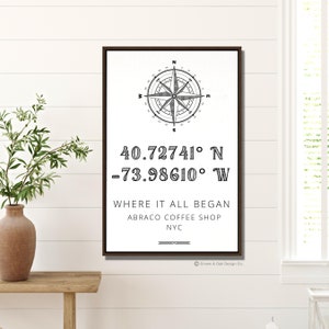 Coordinates Sign Personalized Latitude and Longitude Sign for - Etsy