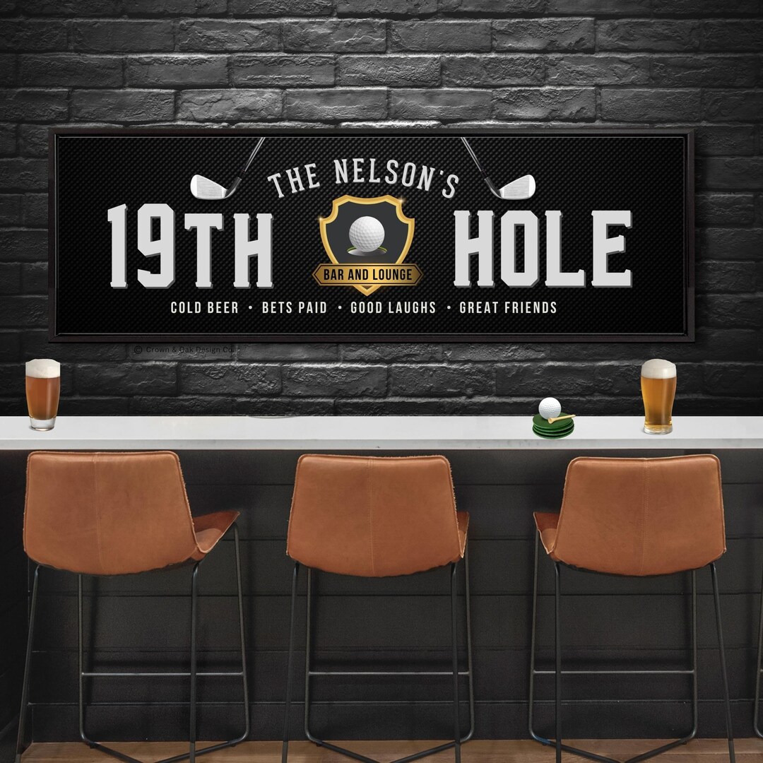 Personalized 19th Hole Golf Sign for Bar or Man Cave - Etsy
