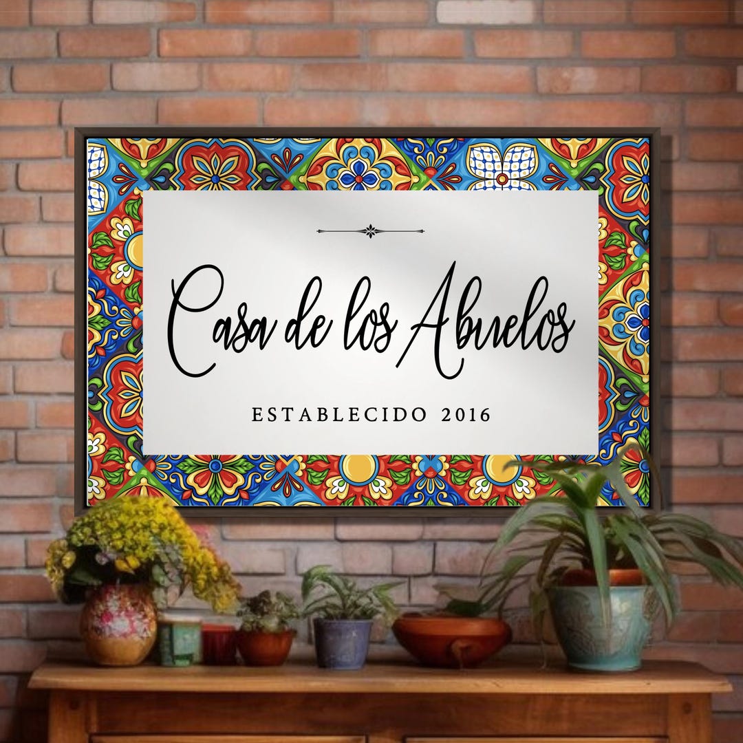 Casa De Los Abuelos Sign, Personalized Spanish Sign, Grandparents Gift ...