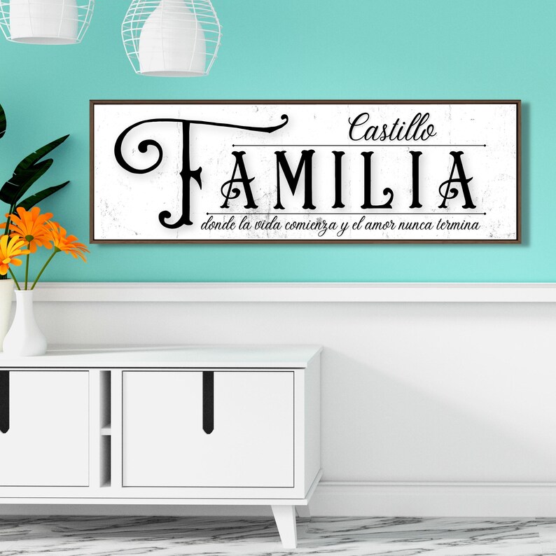 Familia Sign Spanish Family Name Sign La Familia Last Name - Etsy