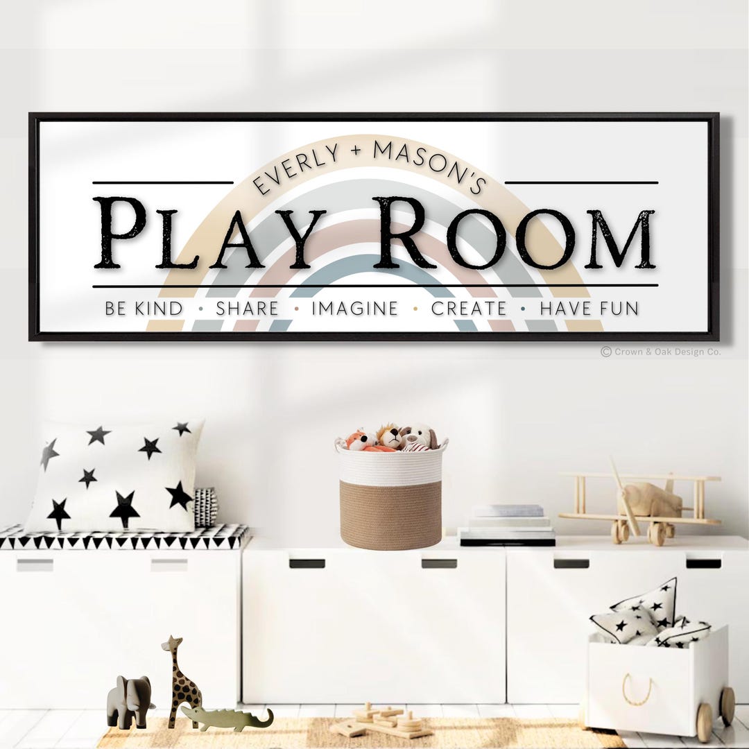 Play Room Sign for Kids Room Playroom Wall Decor Children's Wall Art ...