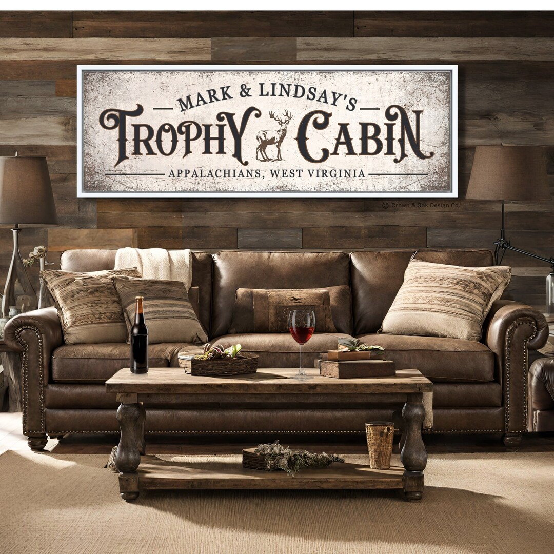 Hunting Sign Deer Cabin Wall Decor Personalized Deer Camp Signs Rustic ...