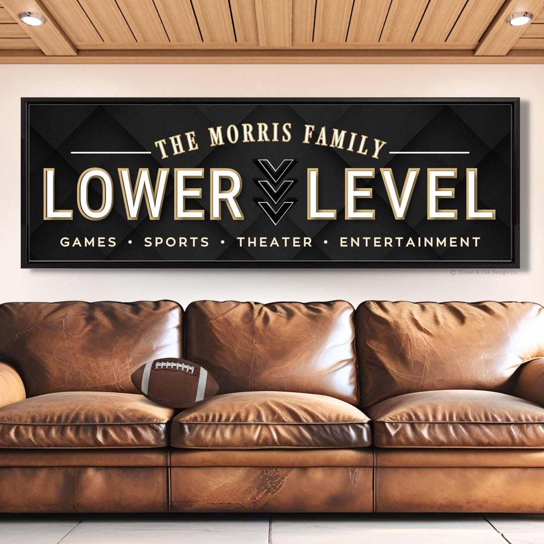 Personalized Lower Level Sign, Game Room Signs, Media Room Decor - Etsy