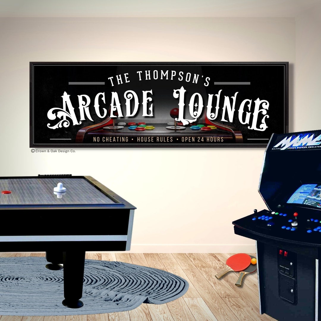 Personalized Arcade Room Sign Game Room Arcade Wall Decor Name Sign for ...