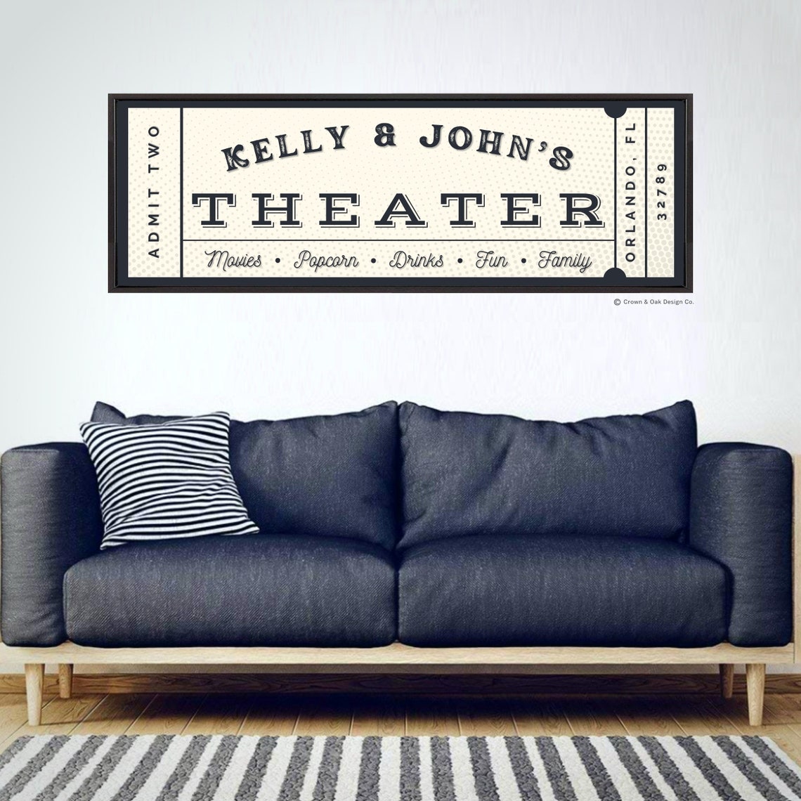 Movie Theater Sign Personalized Movie Room Sign Large Home - Etsy