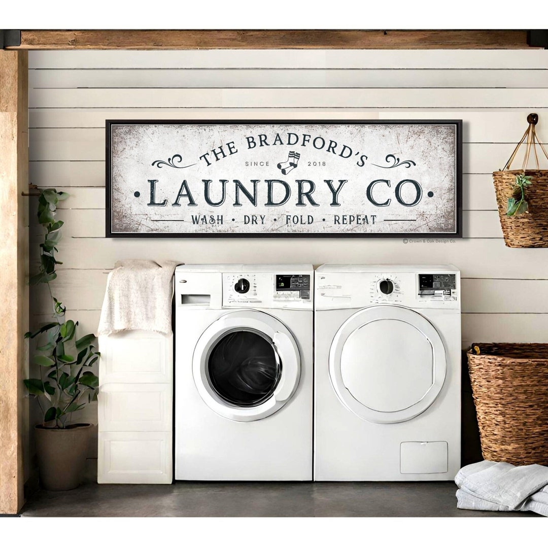 Laundry Room Sign Personalized Laundry Co Sign for Laundry Room Decor ...