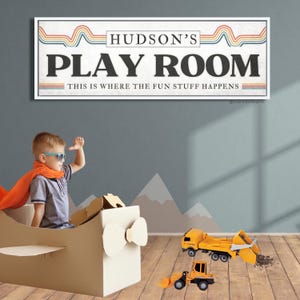 Playroom Sign Personalized Play Sign for Kids Playroom Nursery Name ...