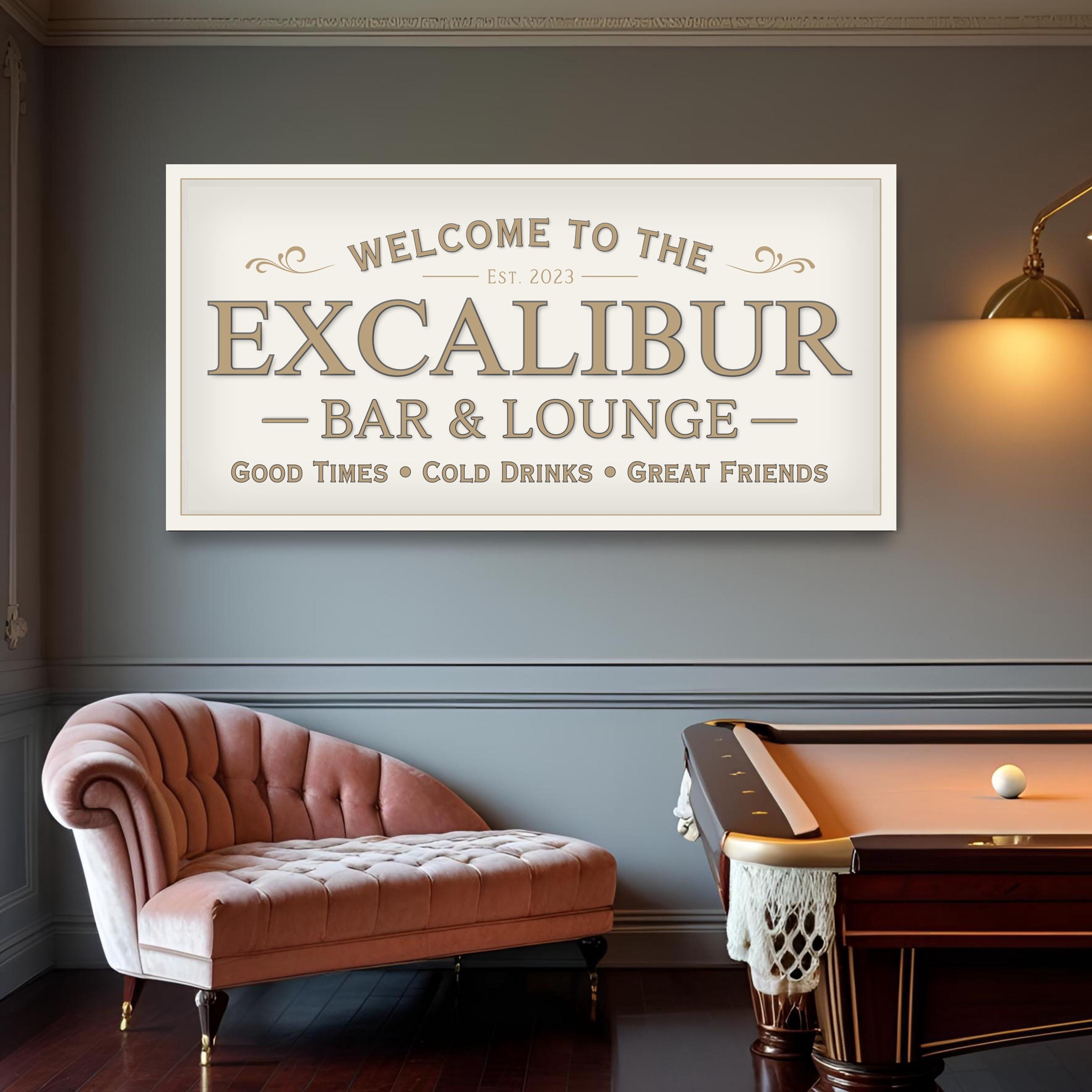 Home Bar Sign, Personalized Bar & Lounge Wall Decor, Lower Level Signs ...