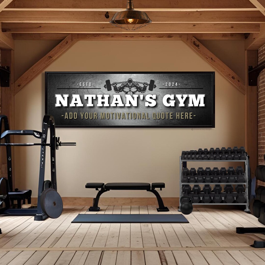 Gym Sign Personalized Home Gym Wall Decor for Workout Room ...