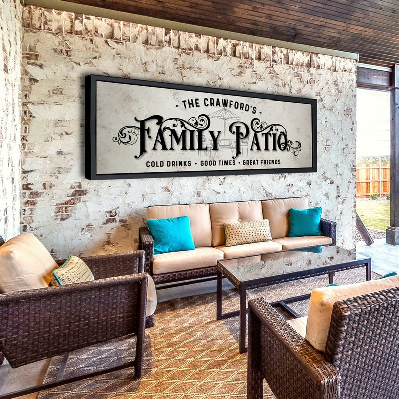 Family Patio Sign Personalized Patio Signs for Backyard - Etsy