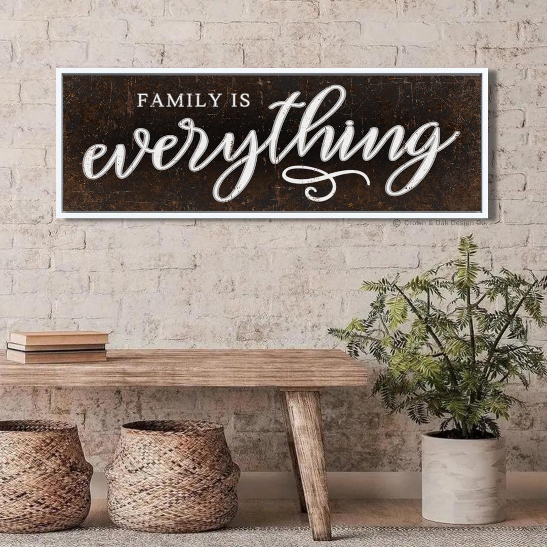 Family is Everything Sign Rustic Living Room Decor Dining Room Signs ...