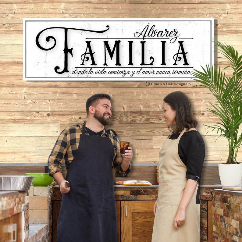 Familia Sign Spanish Family Name Sign La Familia Last Name - Etsy