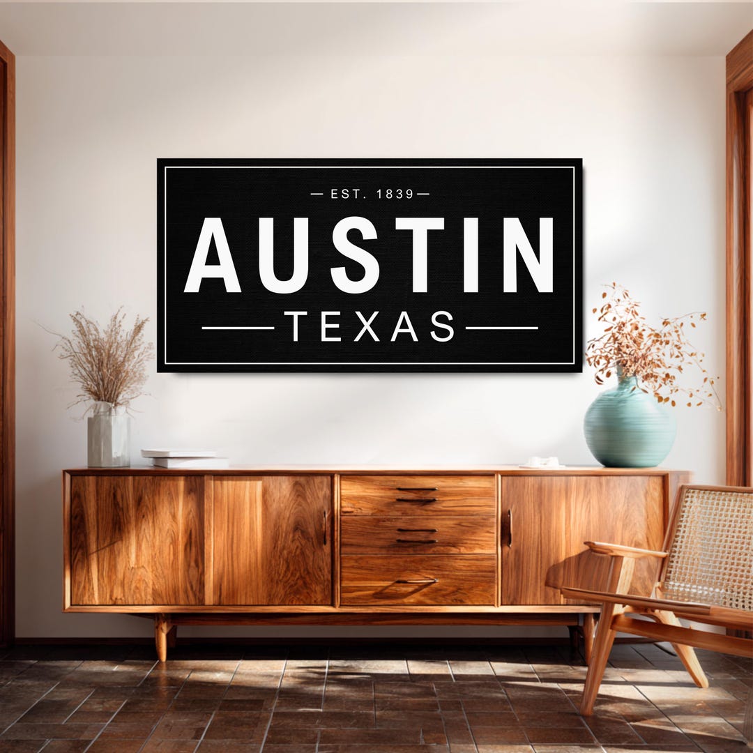 Personalized Hometown Sign, Custom City & State Print, Entryway Wall ...