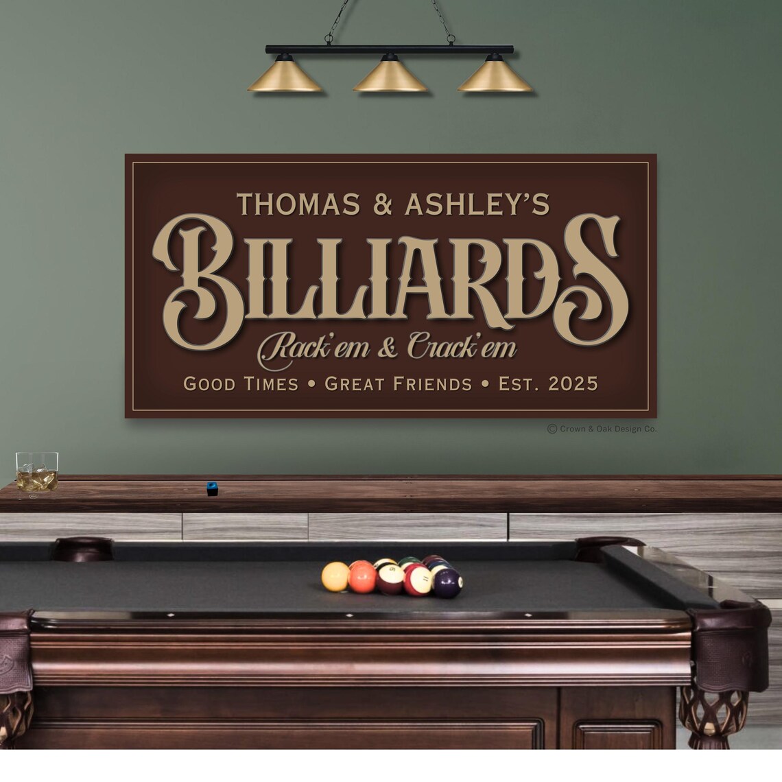 Billiards Sign, Personalized Pool Hall Wall Decor, Game Room Signs, Man ...