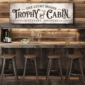 Hunting Sign Deer Cabin Wall Decor Personalized Deer Camp Signs Rustic ...