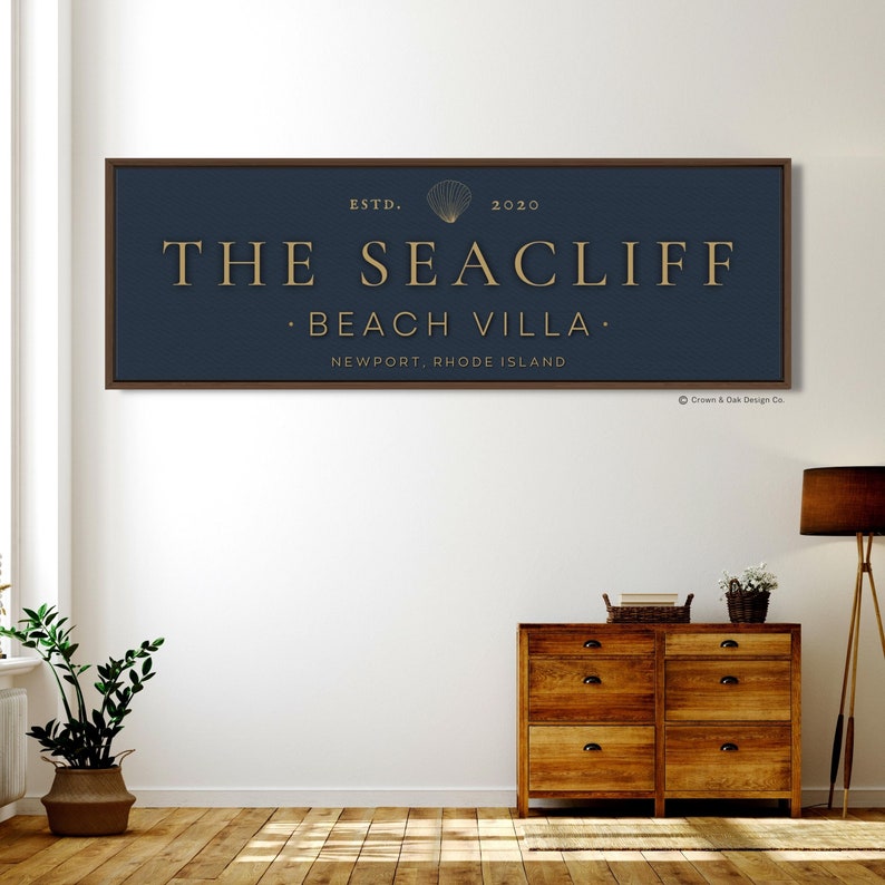 Beach House Sign Personalized Beach Home Sign Nautical Wall - Etsy