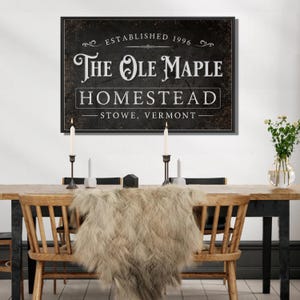 Homestead Sign Rustic Personalized Family Name Sign for Entryway ...