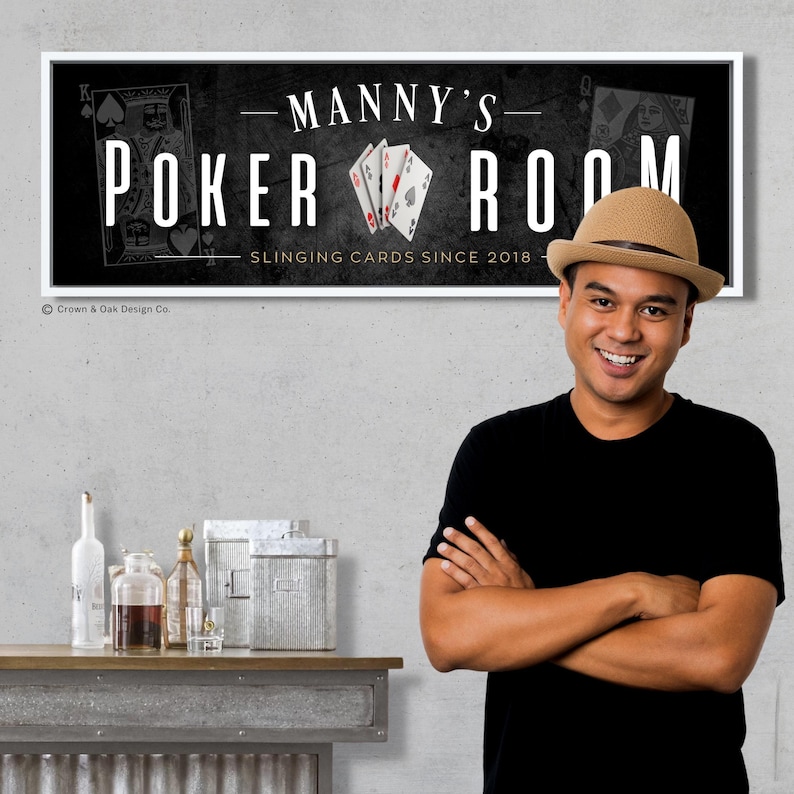 Personalized Poker Room Sign, Texas Holdem Wall Art, Game Room Signs - Etsy