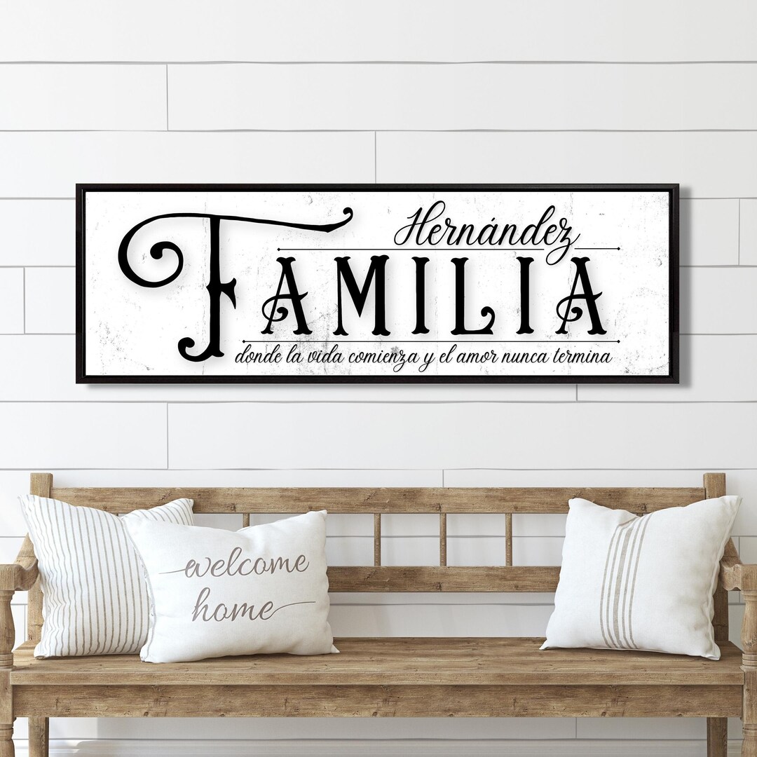 Familia Sign Spanish Family Name Sign La Familia Last Name - Etsy