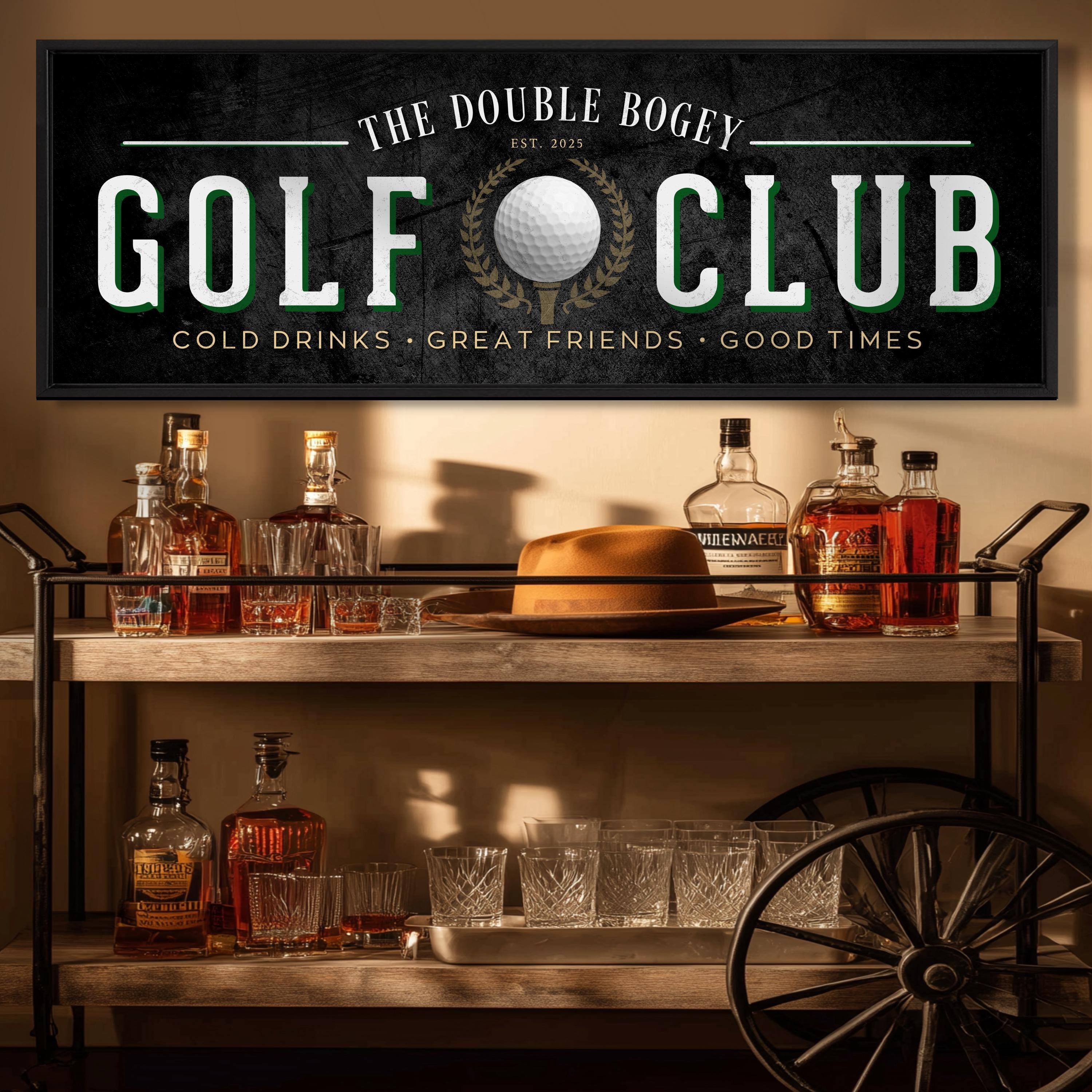 Personalized Golf Club Sign, 19th Hole Wall Decor, Home Bar Signs ...