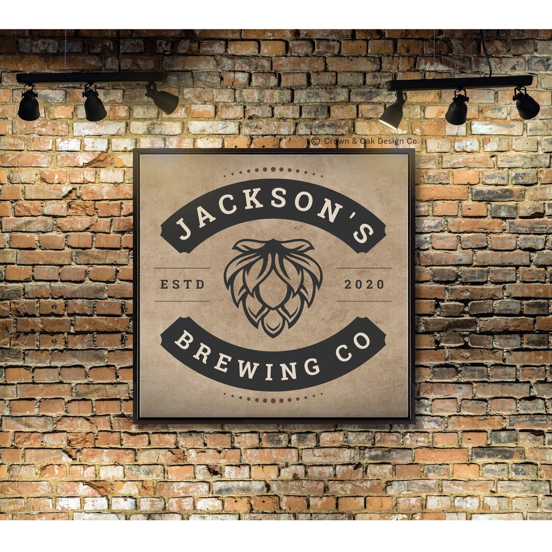 Beer Sign for Home Brewing Personalized Brewery Name Sign for Home Bar ...