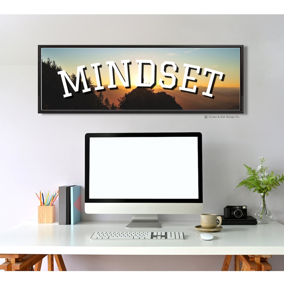 Mindset Wall Art Motivational Mindset Signs for Home Office ...