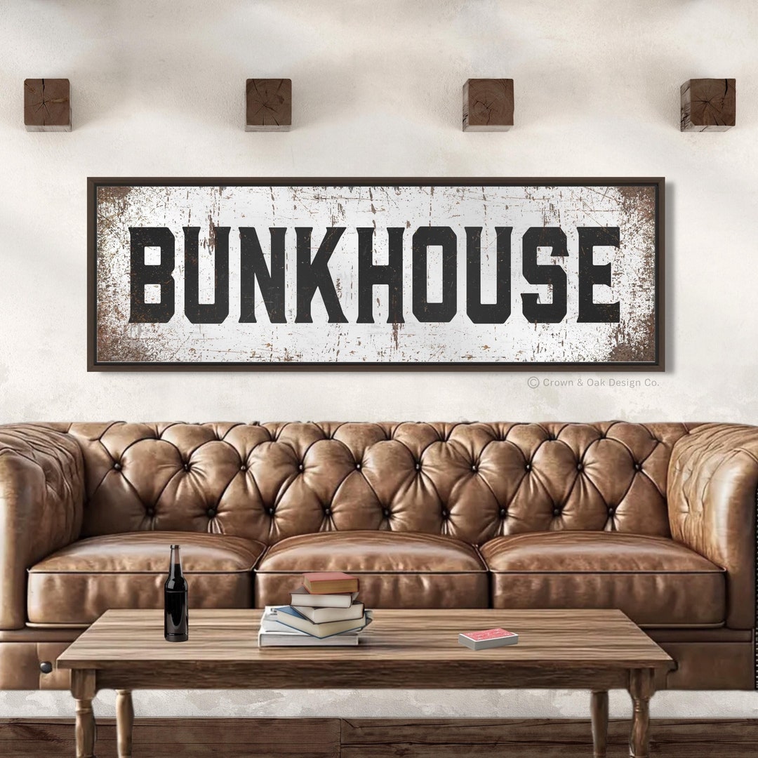 Bunkhouse Sign Welcome to the Bunk House Print Rustic Western Wall ...