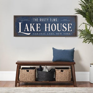 Rustic Lake House Sign for Lake Home Vacation Lakehouse Wall Decor ...