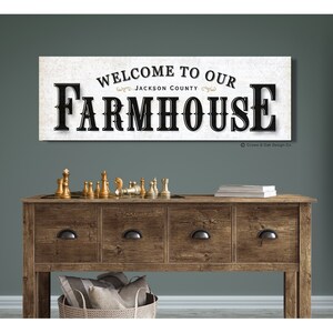 Personalized Farmhouse Sign Rustic Family Name Sign Country Farmhouse ...