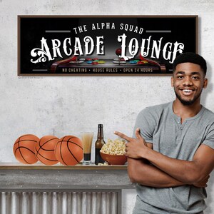 Personalized Arcade Room Sign Game Room Arcade Wall Decor Name Sign for ...
