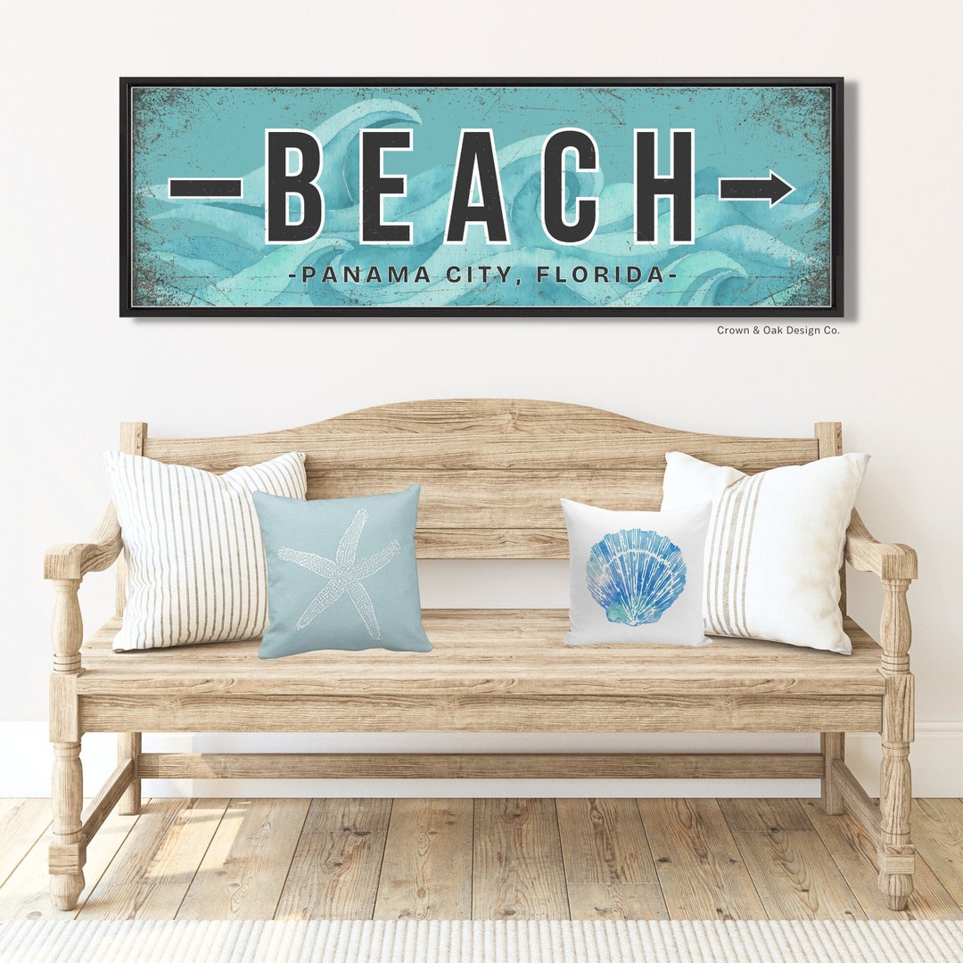 Beach This Way Arrow Sign Beach Sign for Vacation Home Personalized ...