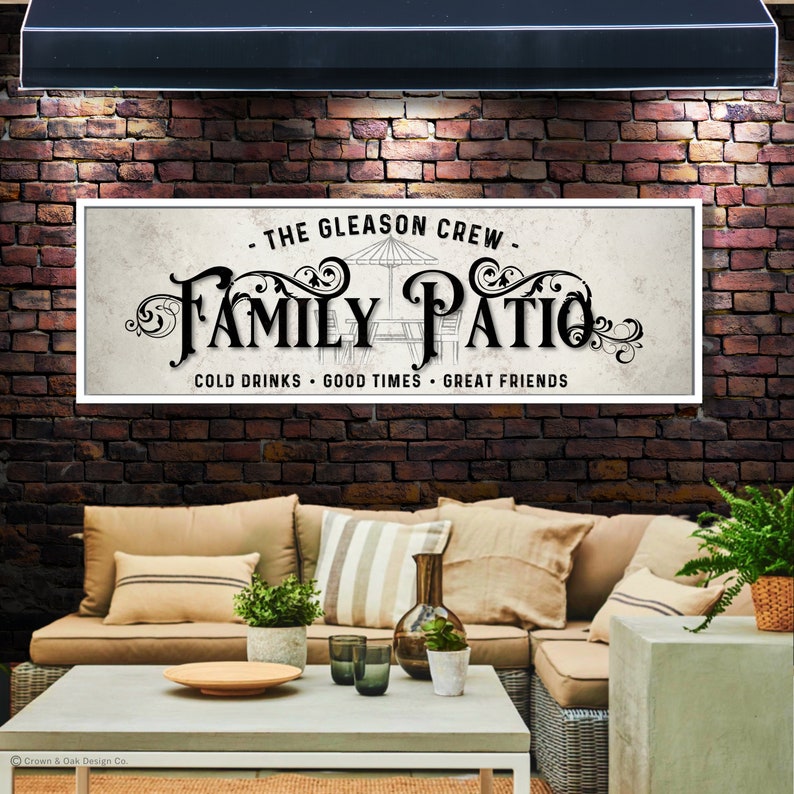 Family Patio Sign Personalized Patio Signs for Backyard - Etsy
