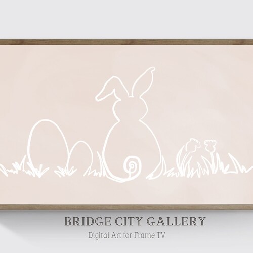 Vintage Spring Bunny Painting Instant Digital Download Frame - Etsy